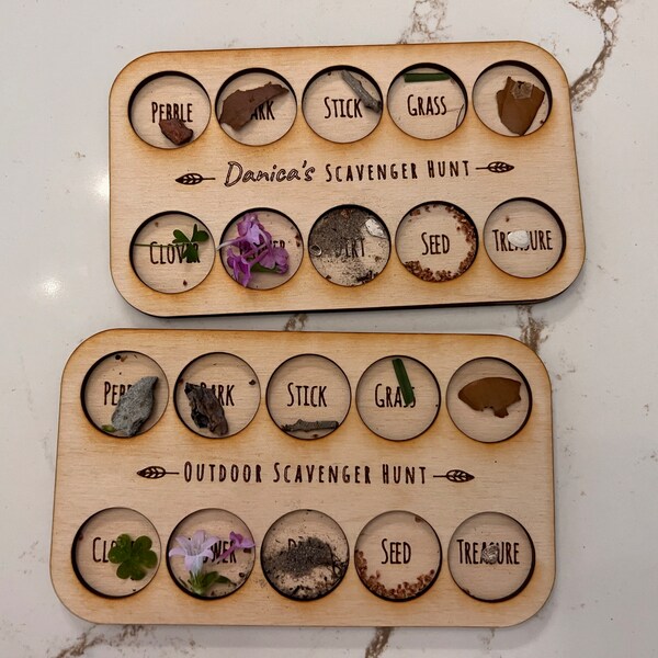 KIDS Outdoor Scavenger Hunt Svg, Minimalist Scavenger Hunt Laser Cut ...