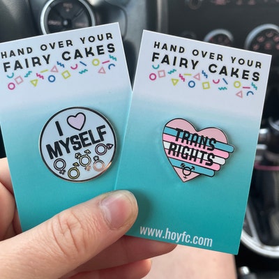 Trans Rights Enamel Pin Equal Rights Badge Trans Flag - Etsy