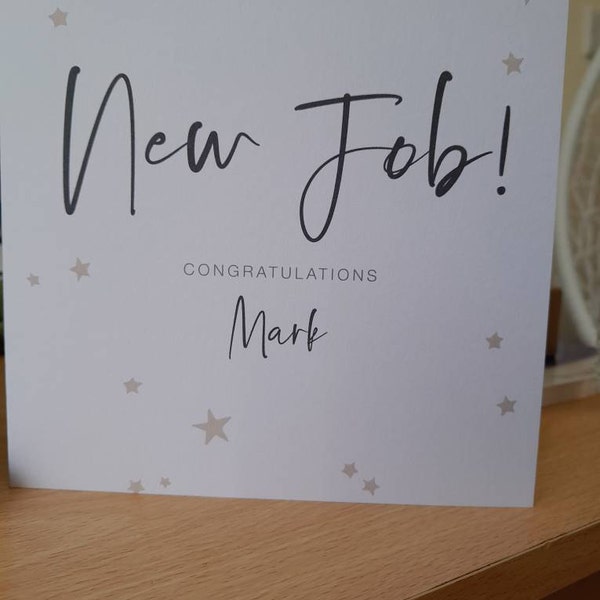 Personalised New Job Card, Congratulations on Your Promotion, Good Luck ...