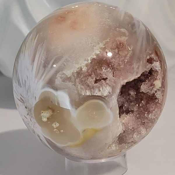 Pink Amethyst Flower Agate Druzy Flames - Etsy