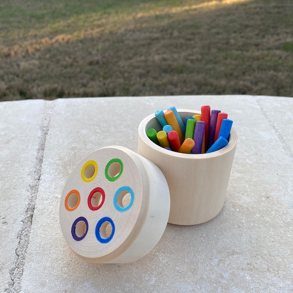 Matchstick Color Drop Sorter Toy Baby Development Learning Game ...