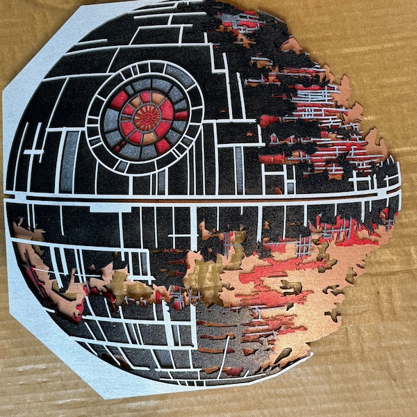 Death Star 5 Layers 2.5D Laser Cut File | Star Wars Decor Model ...