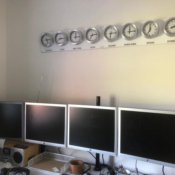 Gloss White Backboard Everyday Time Zone Clock - Etsy