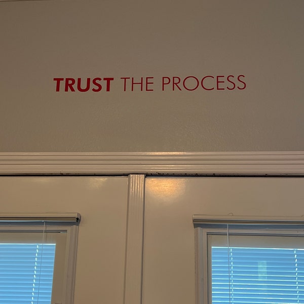 Trust the Process Wall Decal | Home Gym Decor, Motivational Wall Art ...