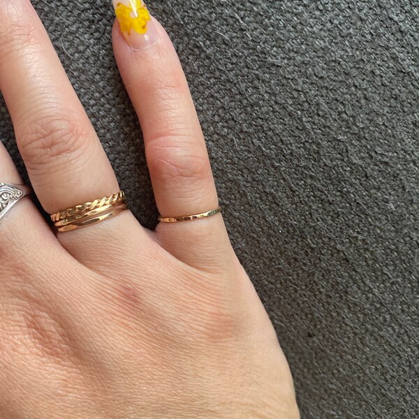 Gold Stacking Ring Set, Gold Filled Stacking Rings, Minimalist Stacking ...