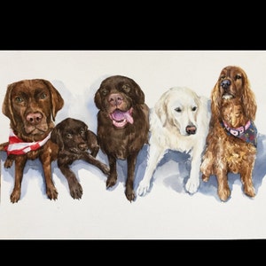 Custom pet Painting Dog pet Portrait Cat Pet Portrait | Etsy