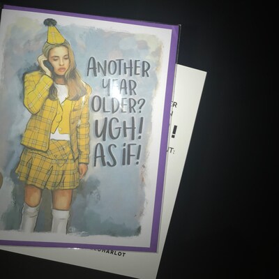 CLUELESS Cher as If Birthday Greeting Card 1990s - Etsy