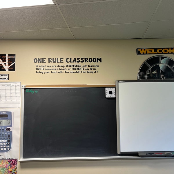 One Rule Classroom Wall Decal, Back to School Wall Decor, Be Your Best ...