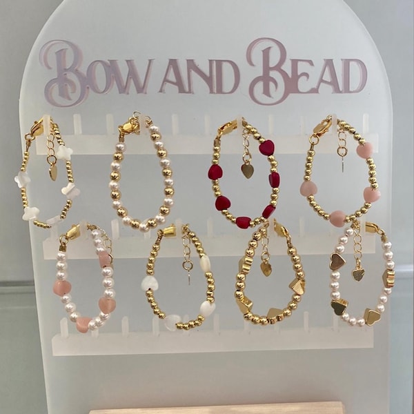 Charm Bar Acrylic Stand, White Jewelry Display, Necklace, Bracelet ...