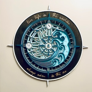 Nautical Compass SVG Compass Laser Cut File SVG Layered Nautical SVG ...