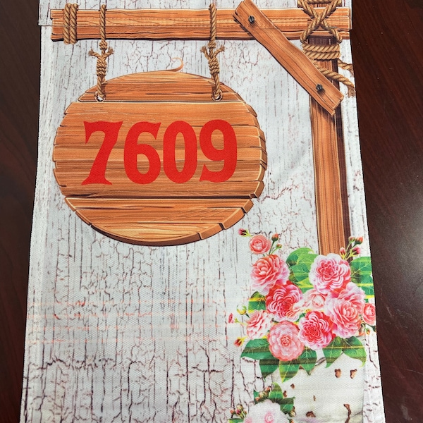 Blank Address Garden Flag: Spring Floral Design (digital Download) - Etsy