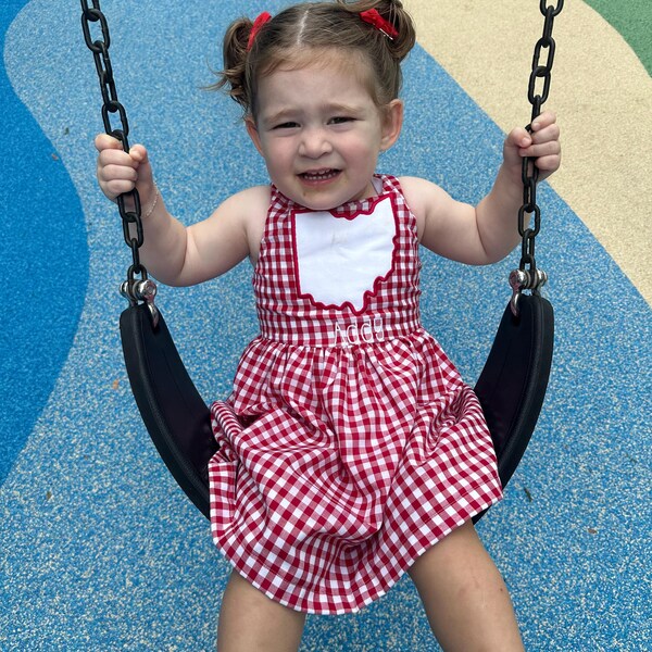 Cowgirl Boots Gingham Dress, Girls Rodeo Dress, Navy Gingham Dress for ...