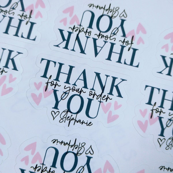 Personalized Thank You for Your Order Sticker, Thank You for Shopping ...