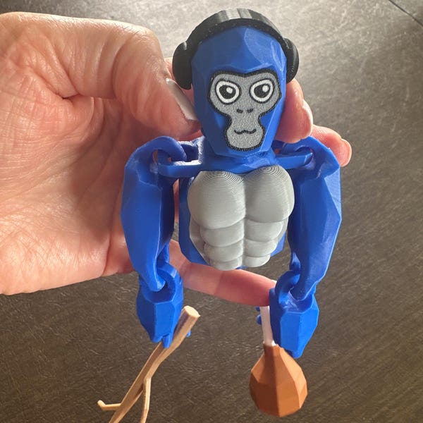 Mini Gorilla Tag Flexi Fidget Toy 6” - Version Rotatable Head ...