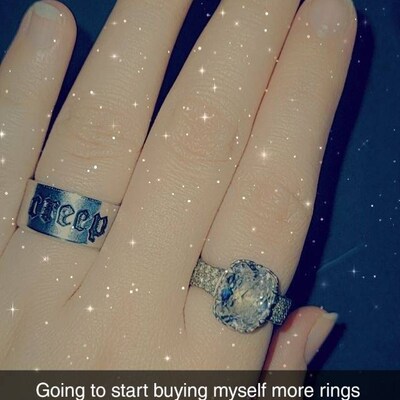 Creep Ring, Horror, Gothic, Halloween, Goth Jewelry, Aluminum Cuff Ring ...