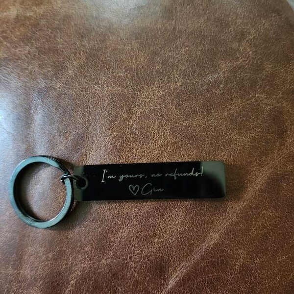 Personalised Keyring Personalized Valentine's Day Keychain Engraved Key ...