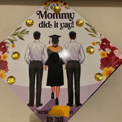 Custom Mommy Did It Graduation Cap Topper, Personalized Cap Decoration ...