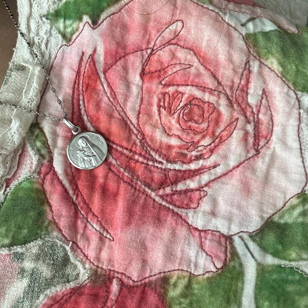 Scapular Medal, Sterling Silver Scapular Pendant, 18 K Gold Plated ...