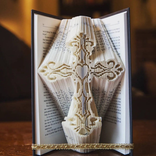Ornate Cross Combination Book Folding Pattern - Etsy