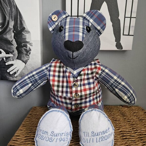 Memory Patch, X1 Memory Pillow Patch, Personalised Embroidered Memory ...