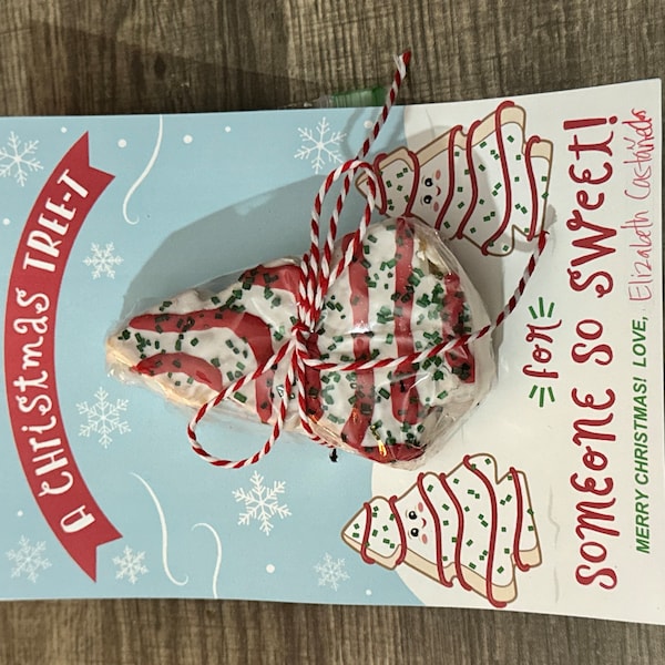 Christmas Tree Cake Printable, Christmas Tree Cake Tag, Christmas Gift ...