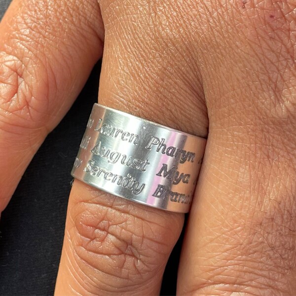 Psalm 46:10 Ring Sterling Silver Custom Inscriptions Scripture Ring Be ...