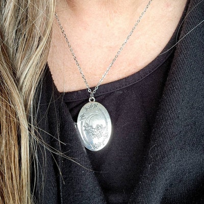 Witch Locket, Broom Closet Locket, Moon Locket, Witchy Pendant ...