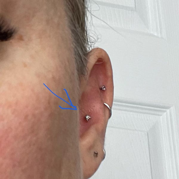 14K Solid Gold Chain Attachment Beaded Chain Dangle Ear Jacket Chain ...