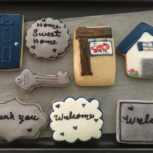 House & Antique Key Realtor Cookie Cutter Set Metal Real Estate Gift ...