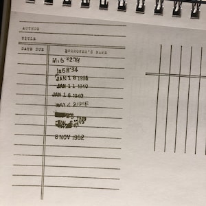 Library Return Card RUBBER STAMP, Library Book Card Stamp, Book Return ...