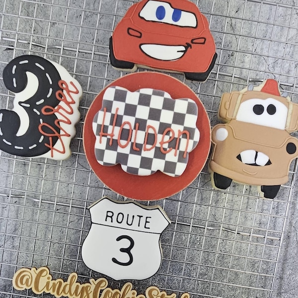 Toy Race Car - Nearing the Finish Line Baby Shower Set- Cookie Cutters ...