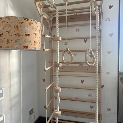 88x78 Large Swedish Ladder Bundle: Waldorf Playmat, Monkey Bars, Indoor ...