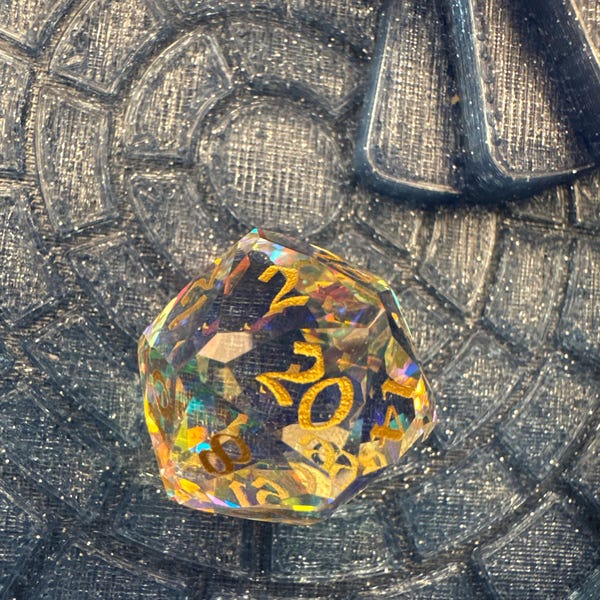 Gemstone Opalite Elven Cut Polyhedral Dice (with Box) Dnd Set - Etsy