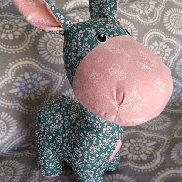 Stuffed Animal - Donkey | Burro PDF Sewing Pattern & Tutorial | Fabric ...