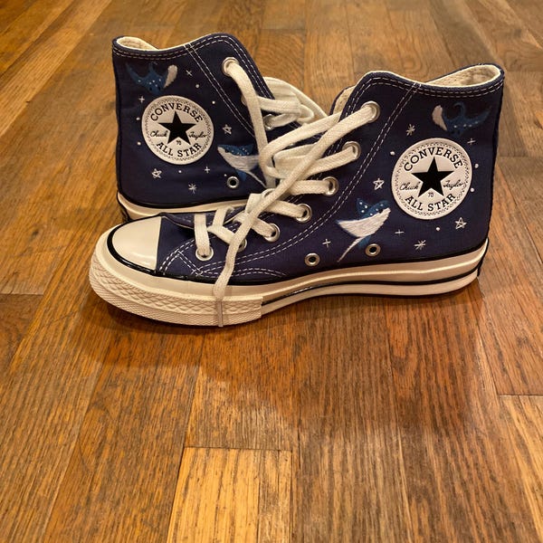 Custom Embroidered Converse High Tops, Custom Converse Chuck Taylor ...