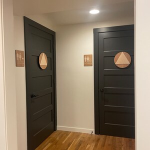 Colorful Wayfinding Directional Arrow Wood Signs Custom Raised Text ...