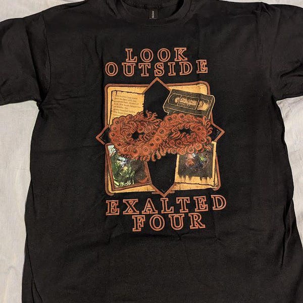 Look Outside Exalted Four T-shirt | Look Outside Game | Exalted Four ...