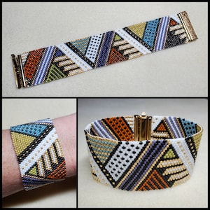 EVEN PEYOTE Bracelet Pattern Layered Abstract Beading With | Etsy