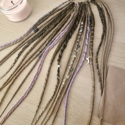 Curly Dreads Ombre Brown to Light Brown Dreads Double Ended or Single ...