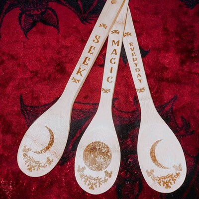 Seek Magic Everyday, Kitchen Witch Decorative Spoon Set of 3, Triple ...