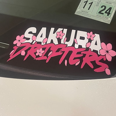 Sakura Drifters Brush JDM Cherry Blossom Petals Vinyl Decal Sticker - Etsy