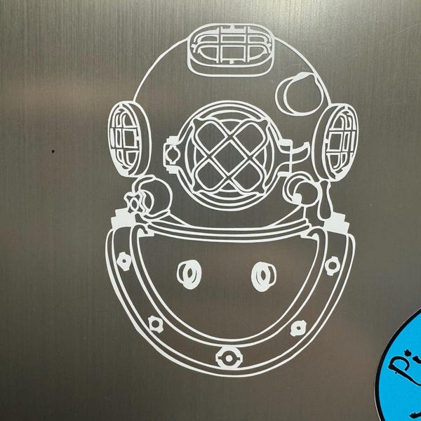 1chuck Markv Deep Sea Diver Vinyl Decal Sticker US Navy Chief Dive Pin ...