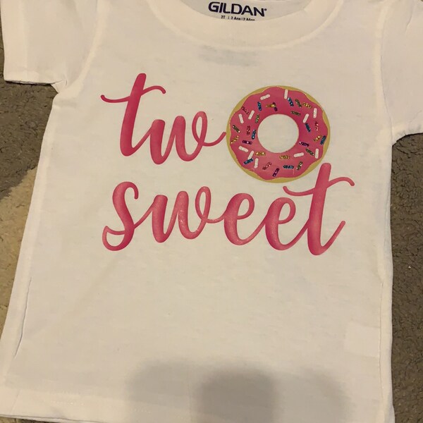 Two Sweet Donut SVG Cut File, 2nd Second Birthday SVG, 2 Years Old Girl ...