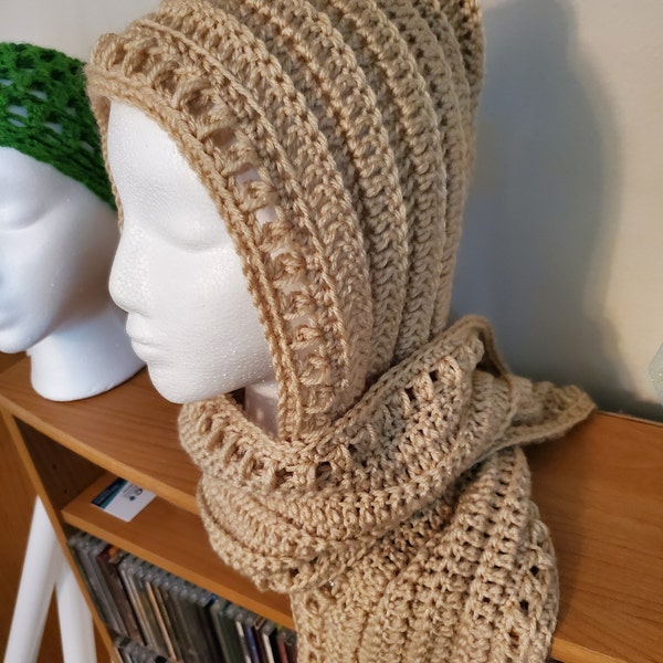 Crochet Hooded Scarf Pattern: Scoodie, Easy PDF (adult Size) for a ...