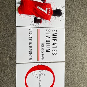Set of Three Personalised Arsenal Wall Prints | Football Prints | - Etsy UK