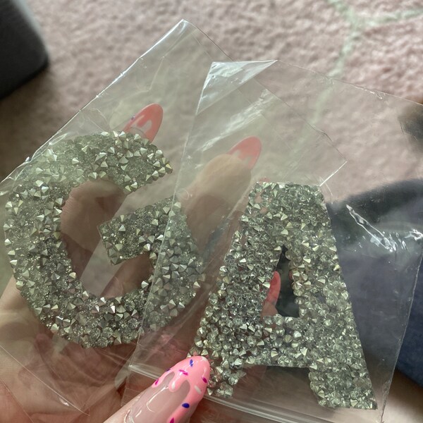 Hotfix Rhinestone Letters, SILVER (1 Pc), NEW, Choose Your Letter ...
