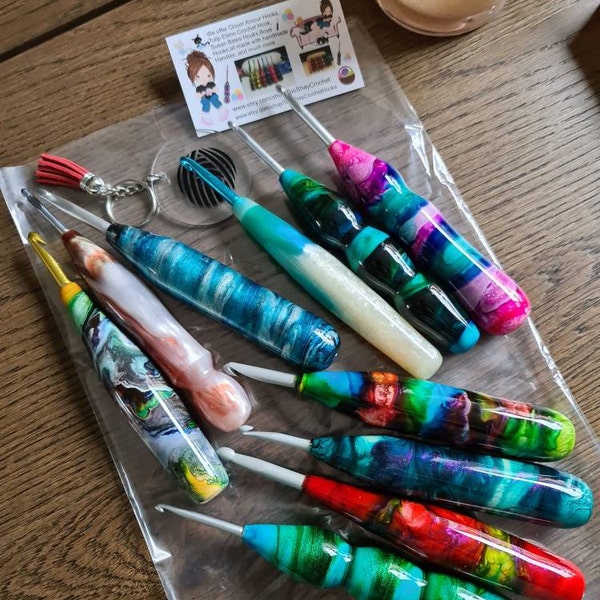Susan Bates F / 3.75 Mm 1 Handmade Too Shay Crochet Hook Handle With ...