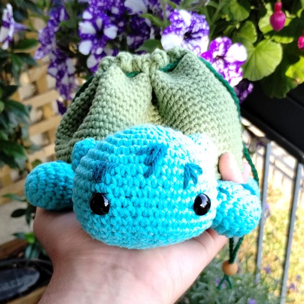 Crochet Pokemon Inspired Onion Frog Amigurumi Pattern: Fun Pouch PDF - Etsy