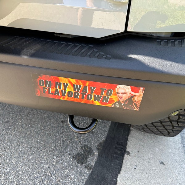 Flavortown Guy Fieri Funny Bumper Sticker Car Decal Waterproof Sticker ...