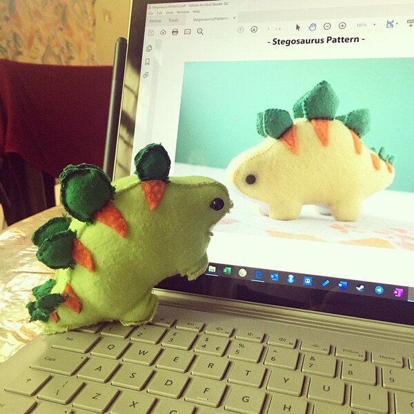 PDF Pattern Felt Stegosaurus Dinosaur Plush - Etsy